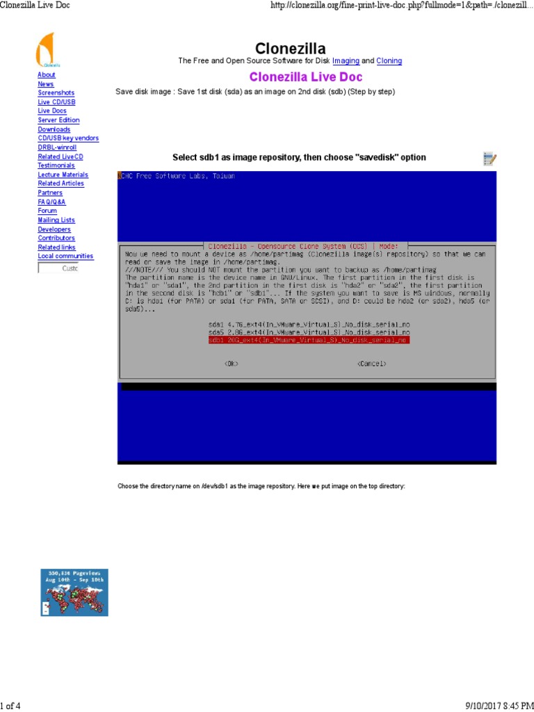 9 Clonezilla Live | PDF | Free Software | System Software