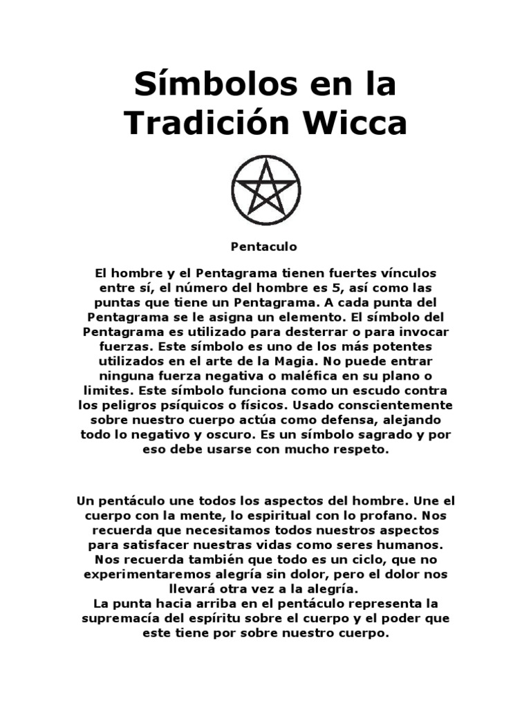 Símbolos Wicca: Pentáculo y Triqueta | PDF | Diosa | Los símbolos