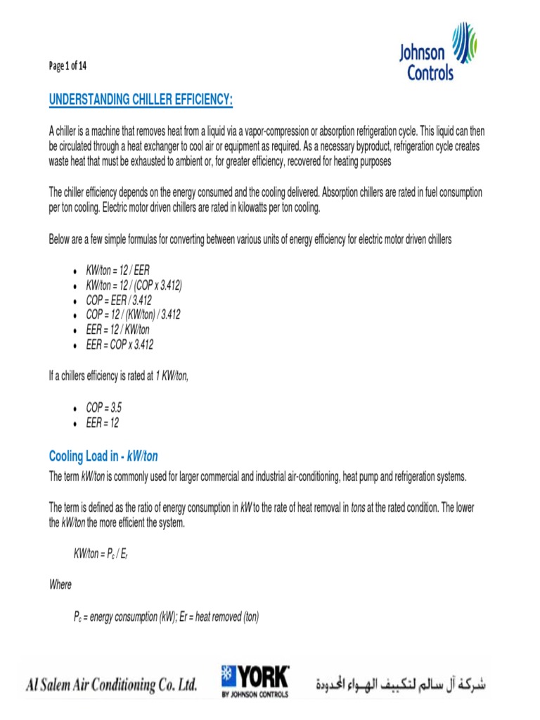 Understanding Chiller Efficiency | PDF | Air Conditioning | Heat Exchanger