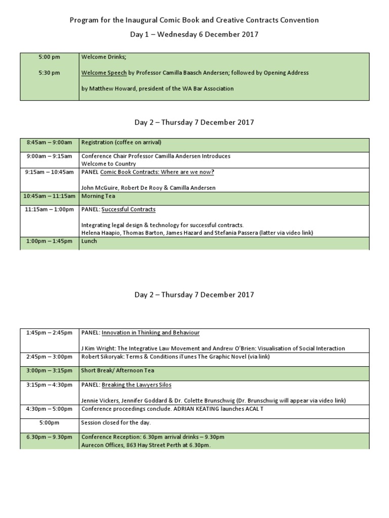 Program Schedule | PDF