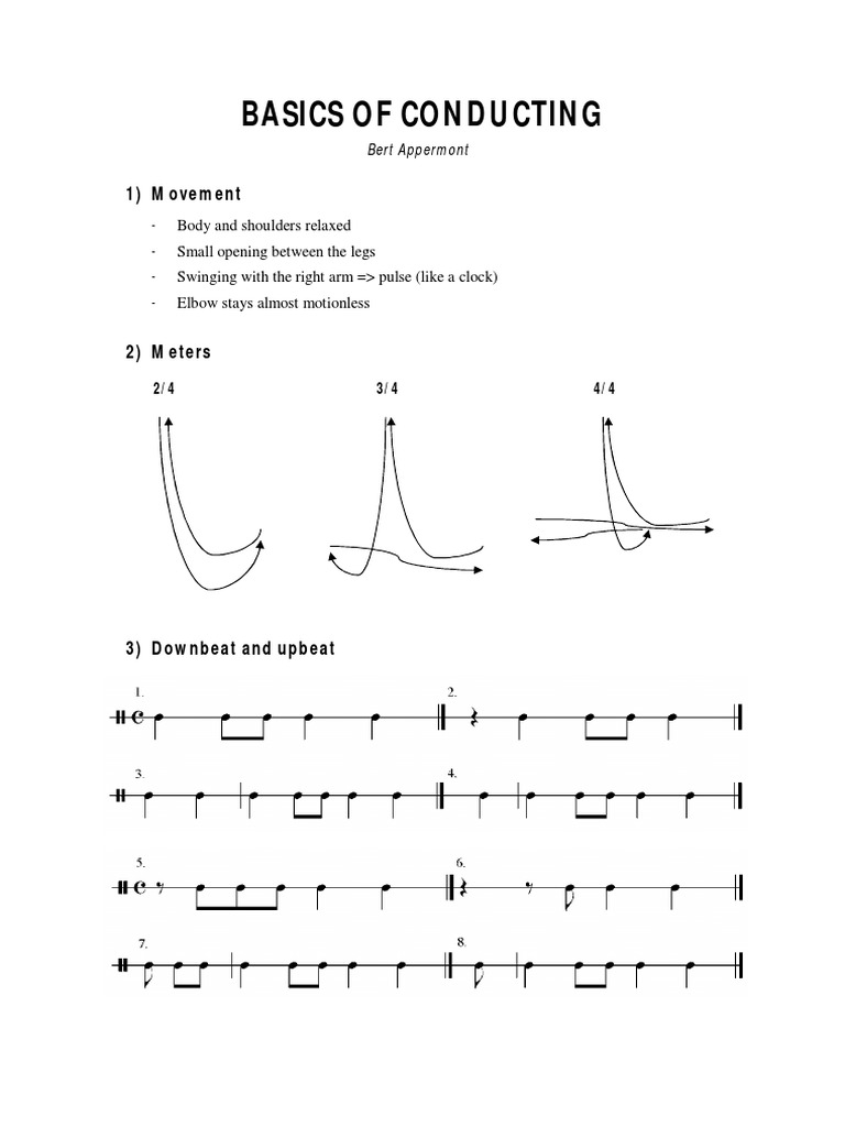 Conducting Exercises | PDF | Rhythm And Meter | Music Theory