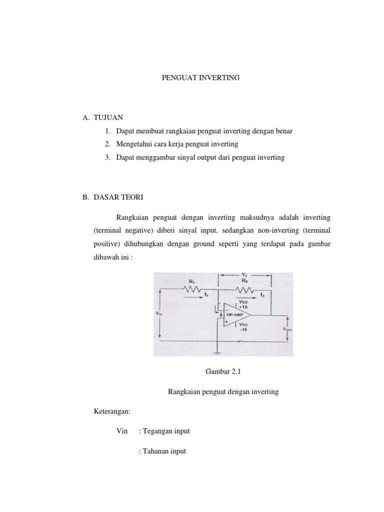 Laporan Penguat Inverting | PDF