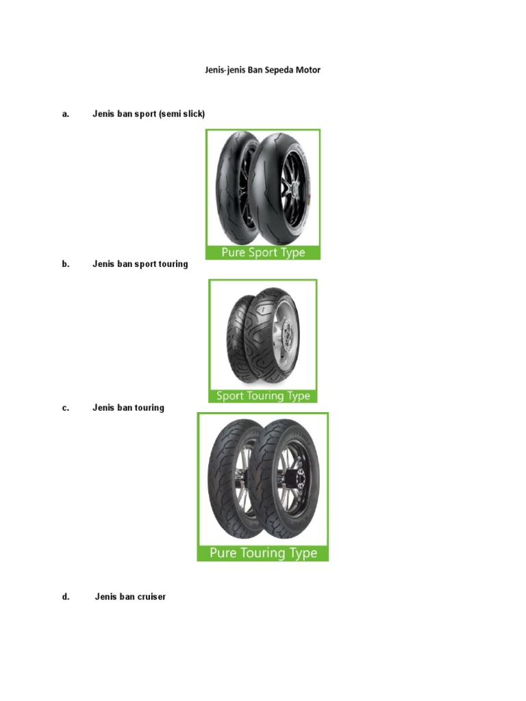 Jenis-Jenis Ban Motor Lengkap | PDF