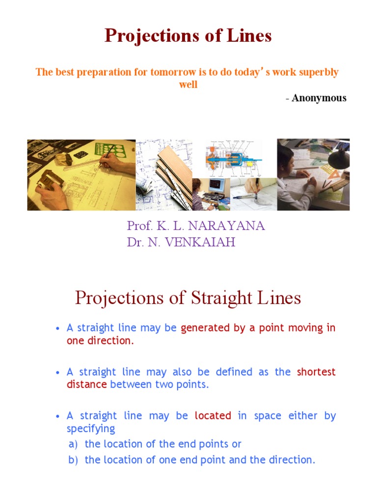 4 Projections of Lines | PDF | Line (Geometry) | Plane (Geometry)