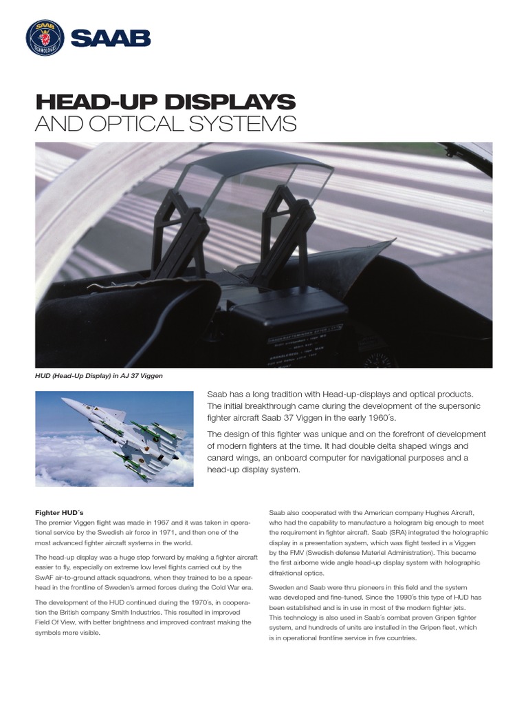 Saabs History Hud | PDF | Fighter Aircraft | Aviation