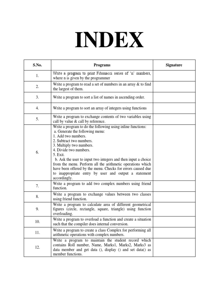 C++index | Subroutine | Function (Mathematics)
