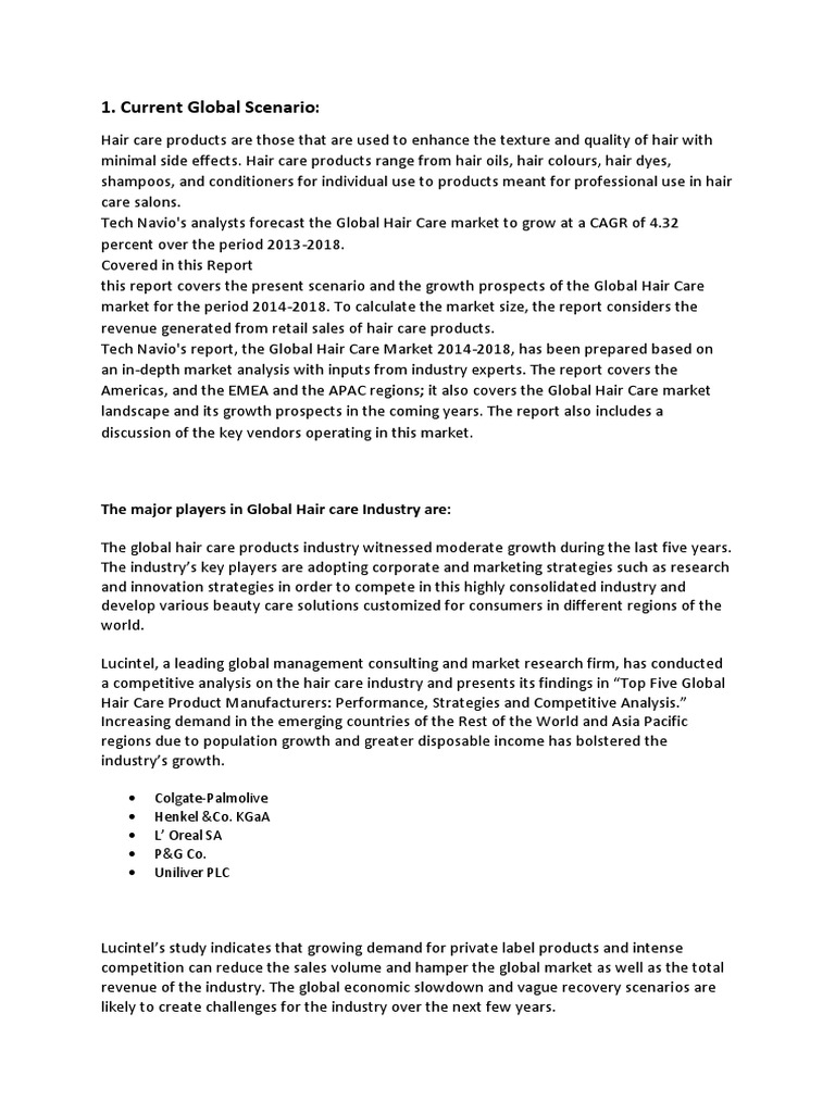 Hair Care | PDF | Hair Care | Strategic Management