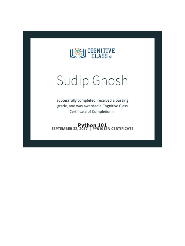 Python Certificate | PDF