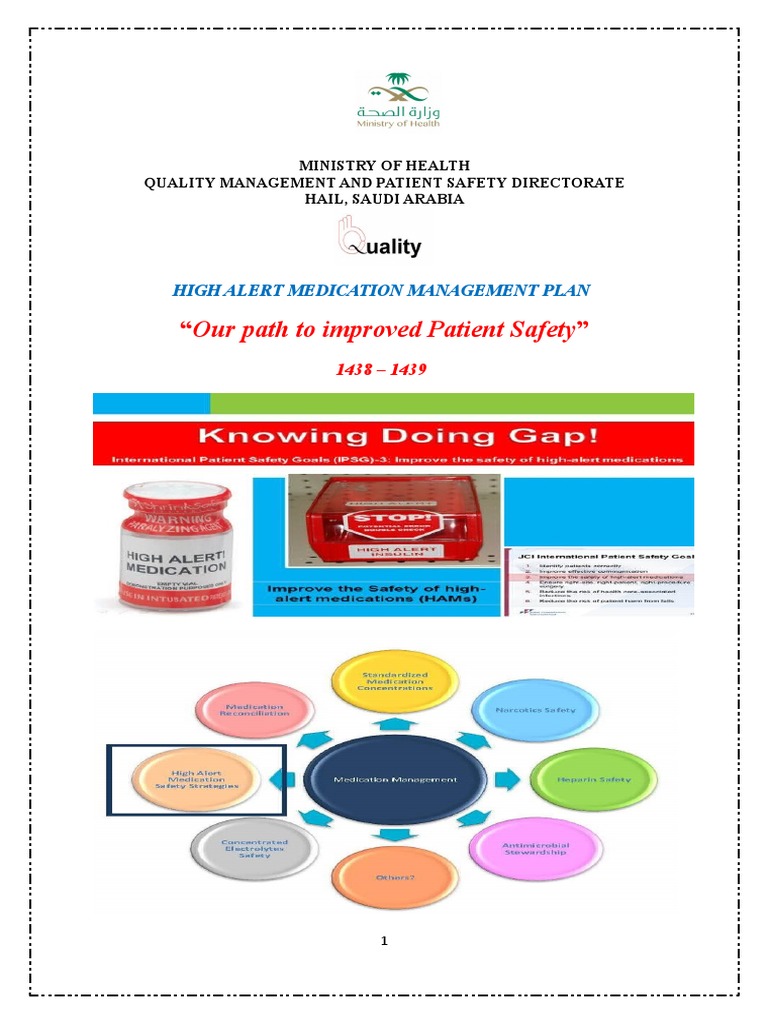 High Alert Medication Plan | PDF | Pharmaceutical Drug | Patient Safety
