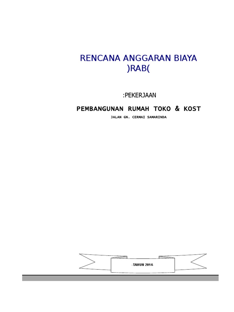 Contoh Rab Rumah Tinggal 2 Lantai | PDF