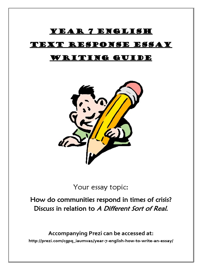 Year 7 Text Response Essay Guide | PDF | Essays | Paragraph