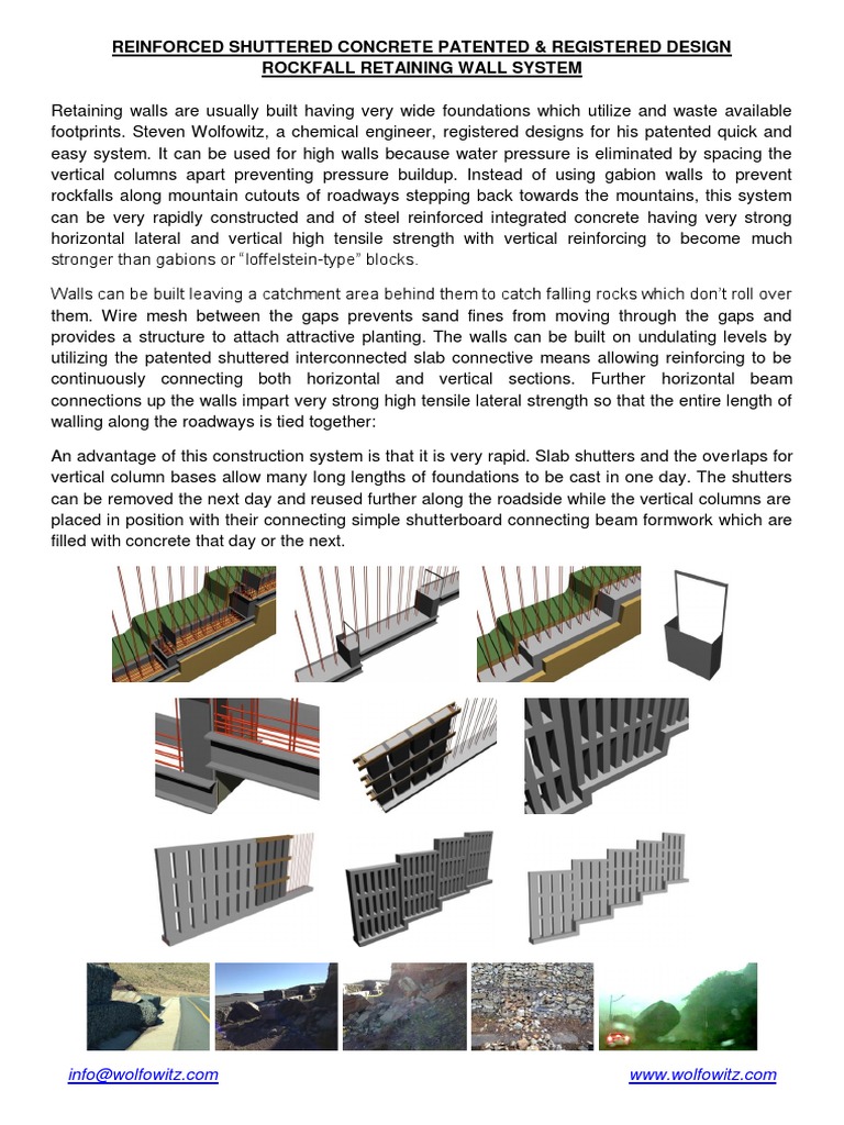 Rockfall Retaining Wall System | PDF