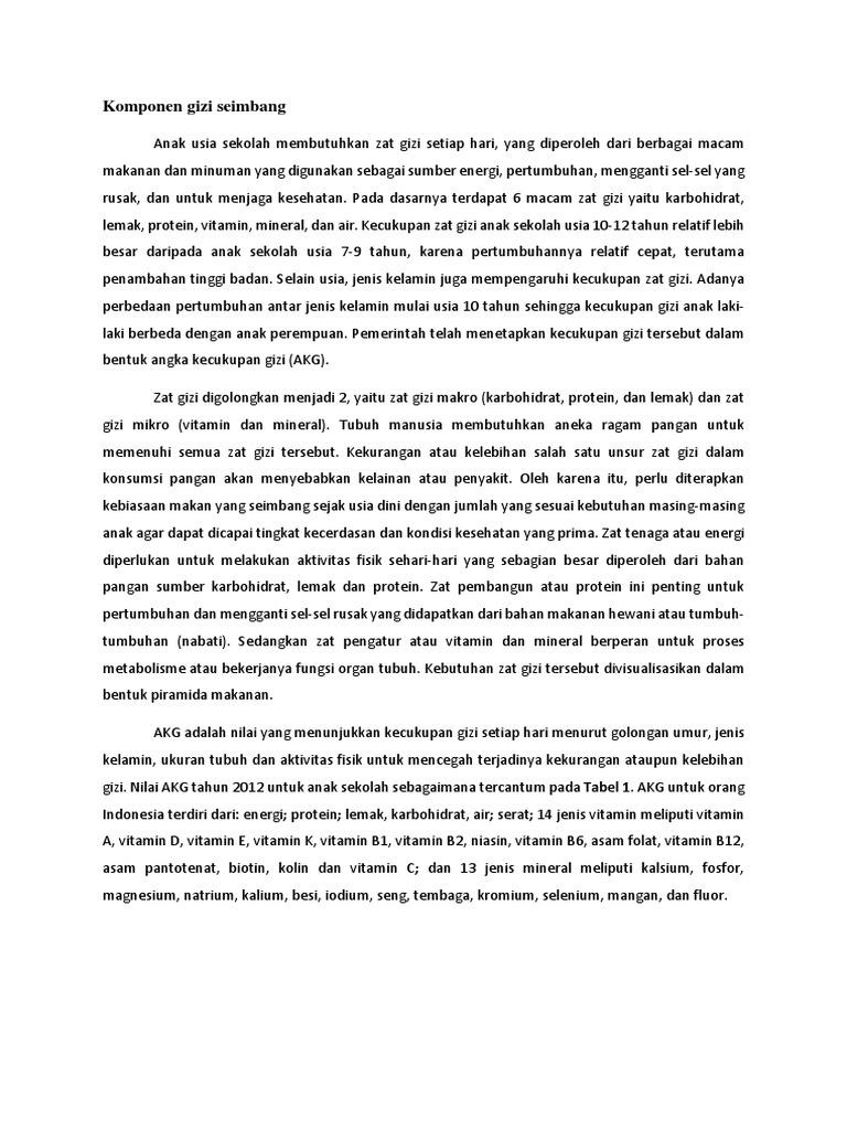 Komponen Gizi Seimbang Pdf