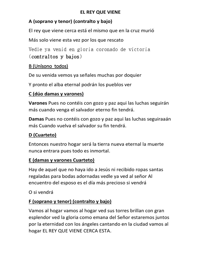 El Rey Que Viene | PDF