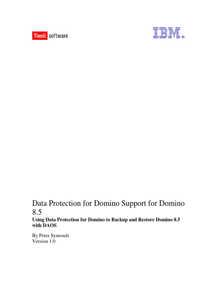 Domino 8.5 Backup and Restore | PDF | Ibm Notes | Backup