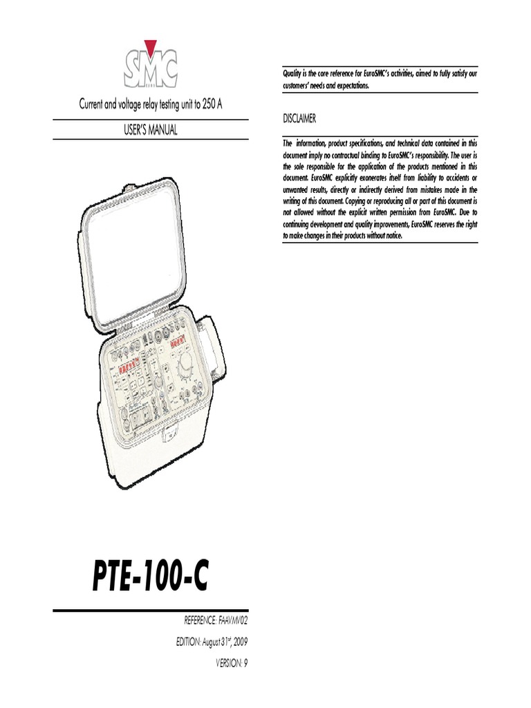 PTE 100 C User's Manual | PDF | Transformer | Electrical Engineering