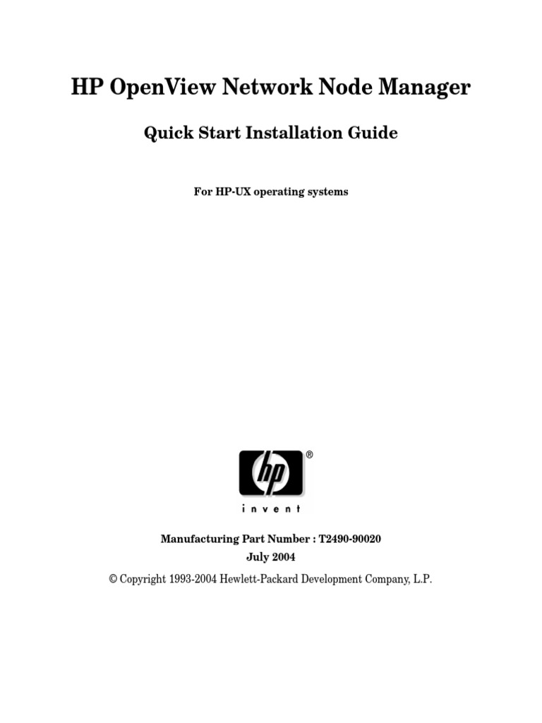 NNM7.50 Quick Start Installation Guide | PDF | Installation (Computer ...