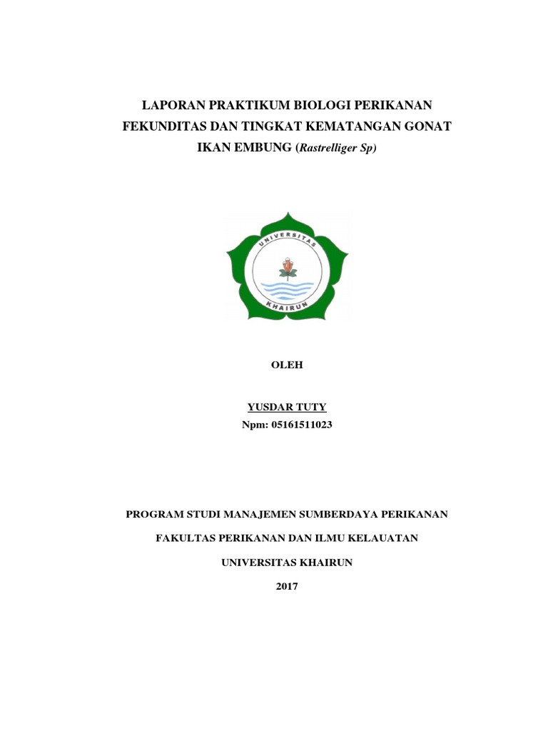 Laporan TKG, Ikg & Fekunditas Ikan Kembung | PDF