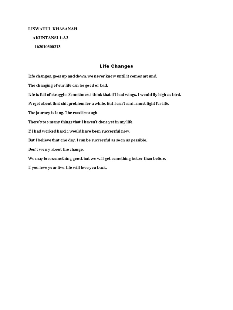 Life Changes | PDF