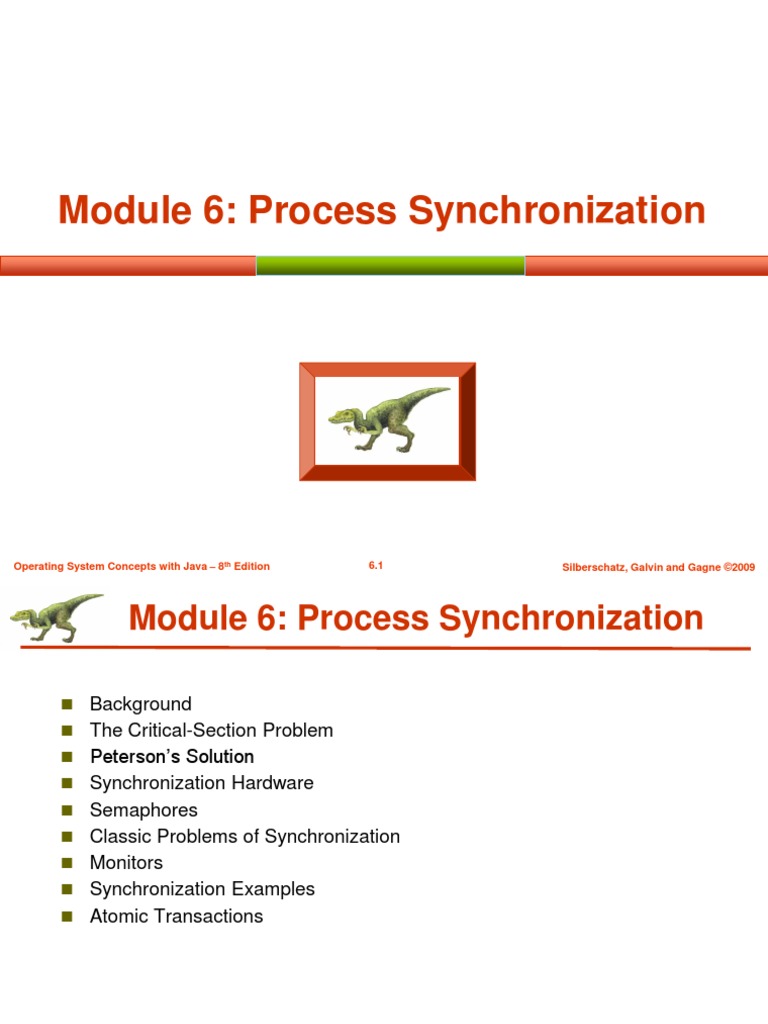 Module 6: Process Synchronization | PDF | Computer Data Storage | Database Transaction