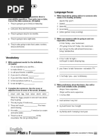 Focus 2 2E Workbook Answers - 1 Vocabulary Exercise 1 1 Unsociable 2 Boring 3 Relaxed 4 ...