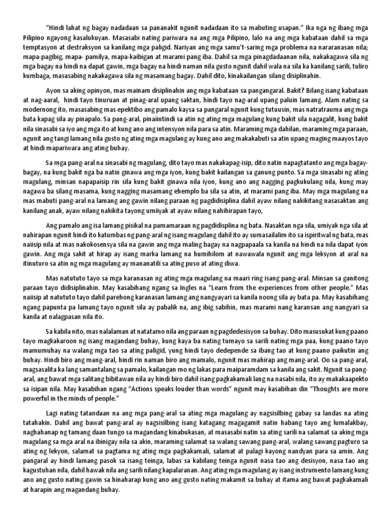 Pangaral Bilang Paraan NG Disiplina | PDF