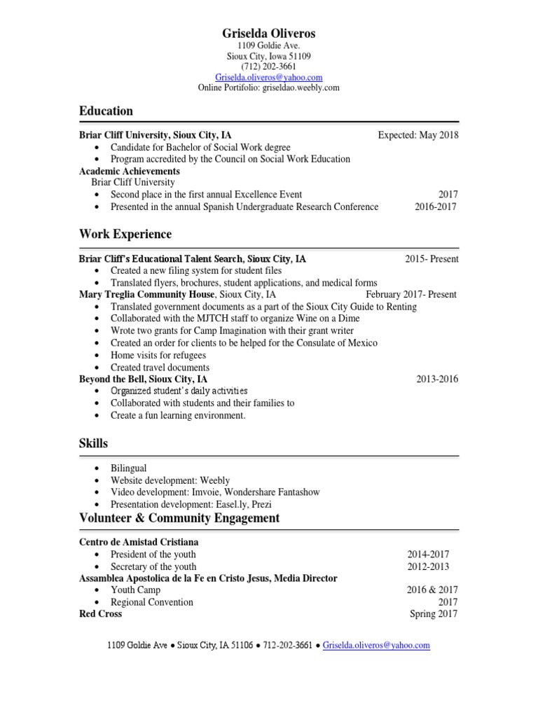 Chicago - Resume Without Track Changes | PDF | Cognition | Communication