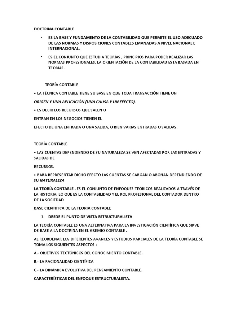 Doctrina Contable | PDF | normas internacionales de INFORMACION FINANCIERA | Contabilidad