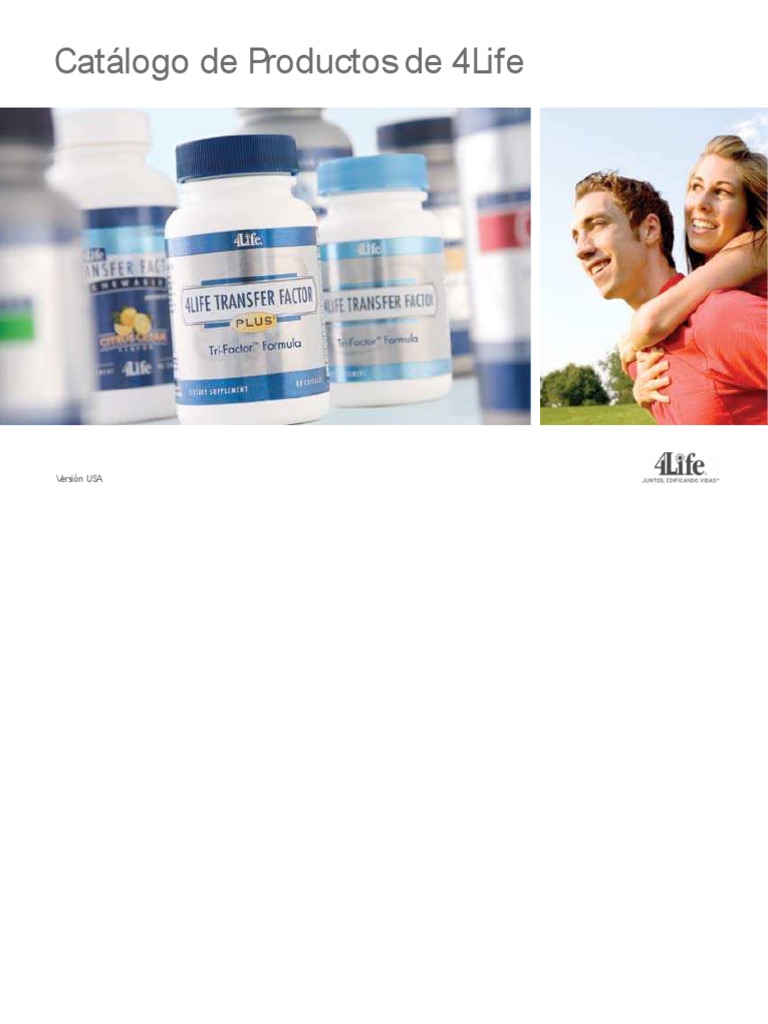 Catálogo de Productos de 4life. Versión USA | PDF | Sistema inmune ...