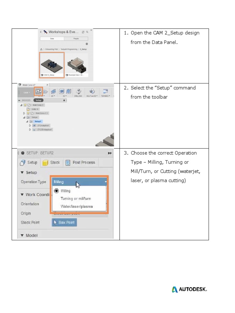 Fusion 360 CAM 2 Setup Steps | PDF | Cartesian Coordinate System ...