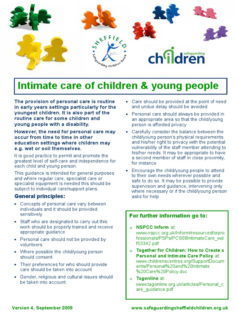 Intimate Care of Children and Young People Policy | Child Protection ...