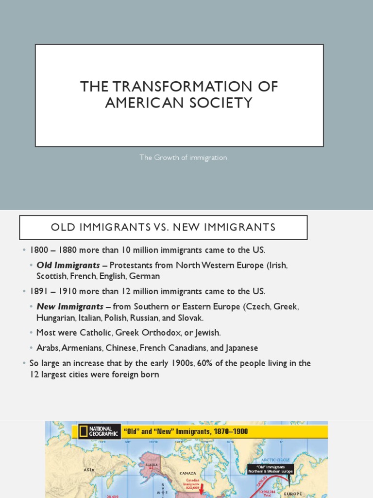 The Transformation of American Society | PDF | Immigration | Ethnicity