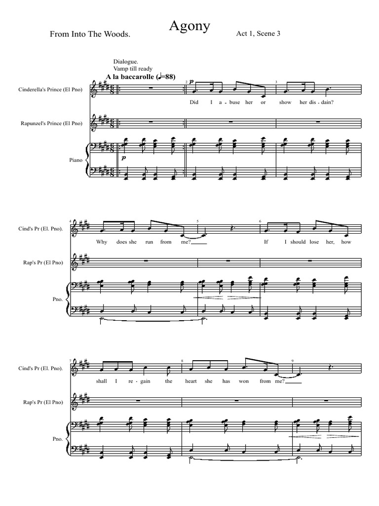 Agony Lyrics from Into The Woods | PDF | Leisure