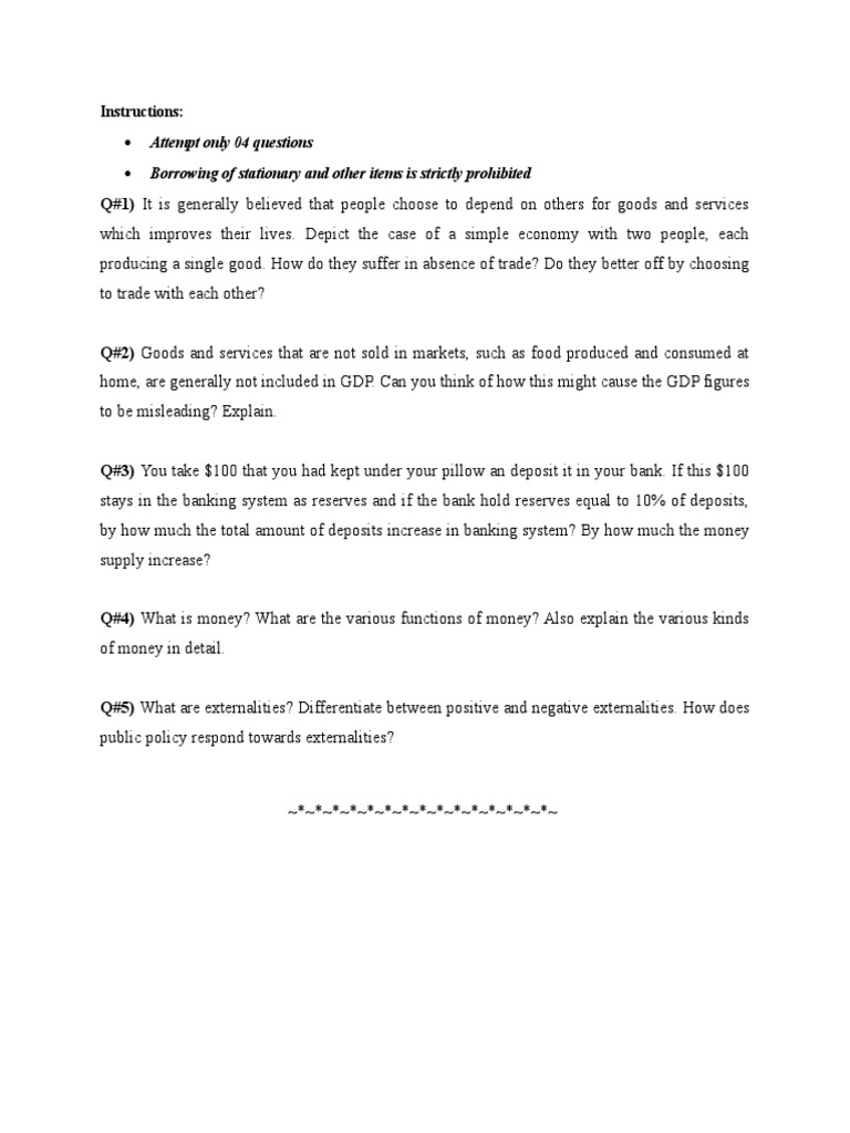 Macroeconomics BBA 2nd Sem Final Term | PDF