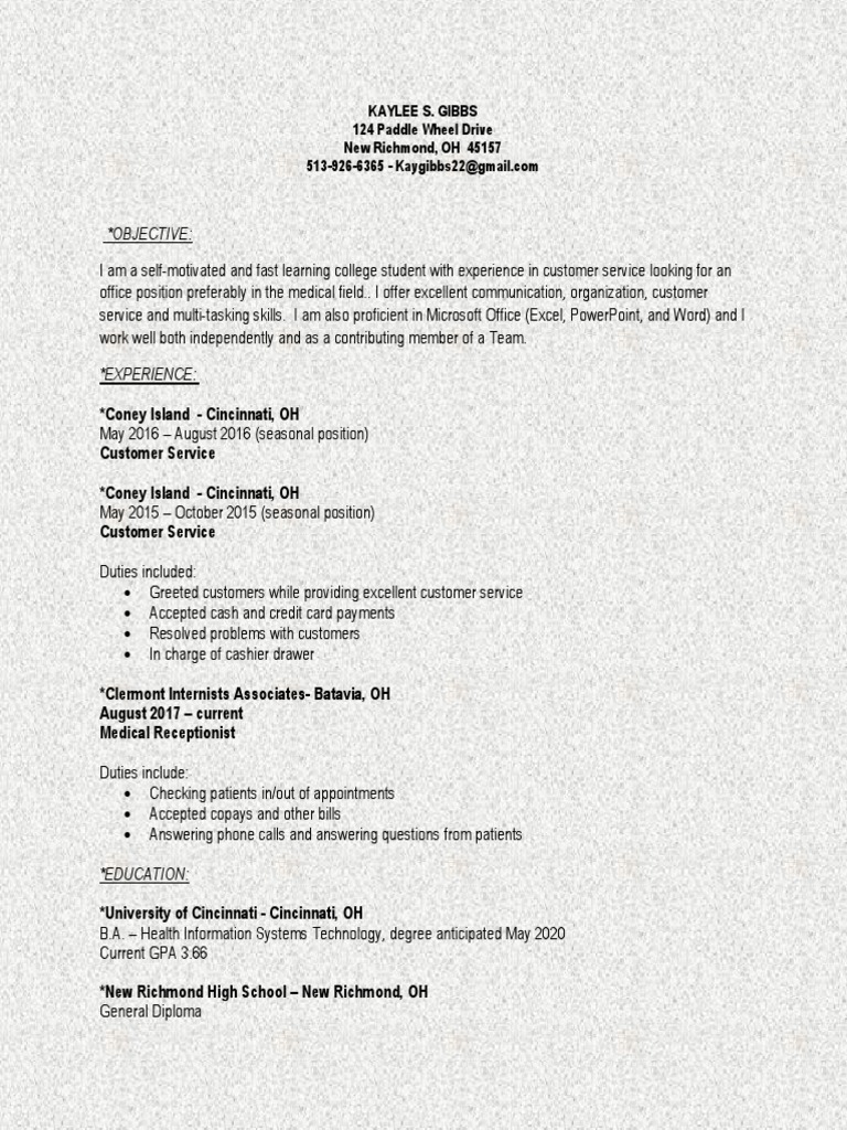 Kaylee Gibbs | PDF | Career & Growth