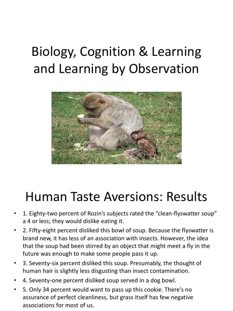 Biology, Cognition & Learning and Learning by Observation | PDF ...