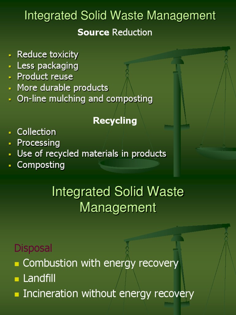 Integrated Solid Waste Management: Source Reduction | PDF | Sustainable ...