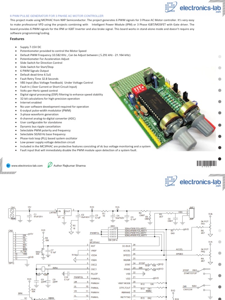 3 Phase Motor Driver | PDF | Power Inverter | Analog To Digital Converter