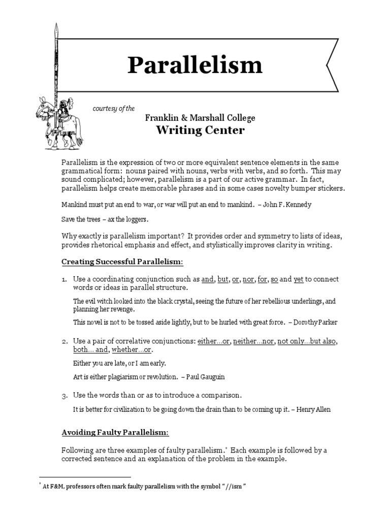 Understanding Parallelism in Writing | PDF | Sentence (Linguistics) | Verb