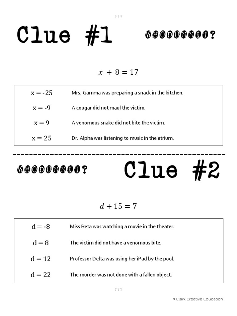 Whodunnit Activity | PDF | Violence | Leisure