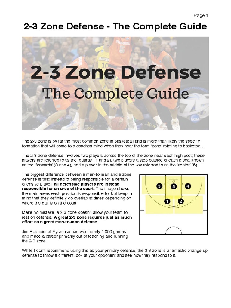 2 3 Zone PDF | PDF | Basketball Positions | Team Sports