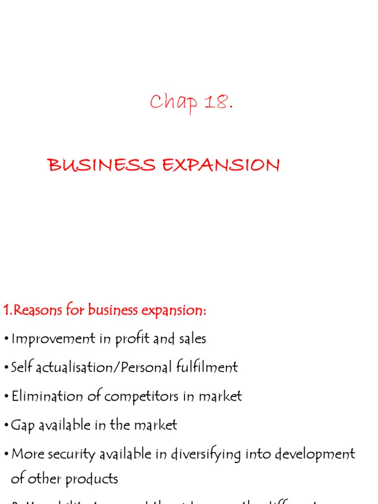 Chapter 18 Business Expansion Powerpoint | PDF | Securities (Finance ...