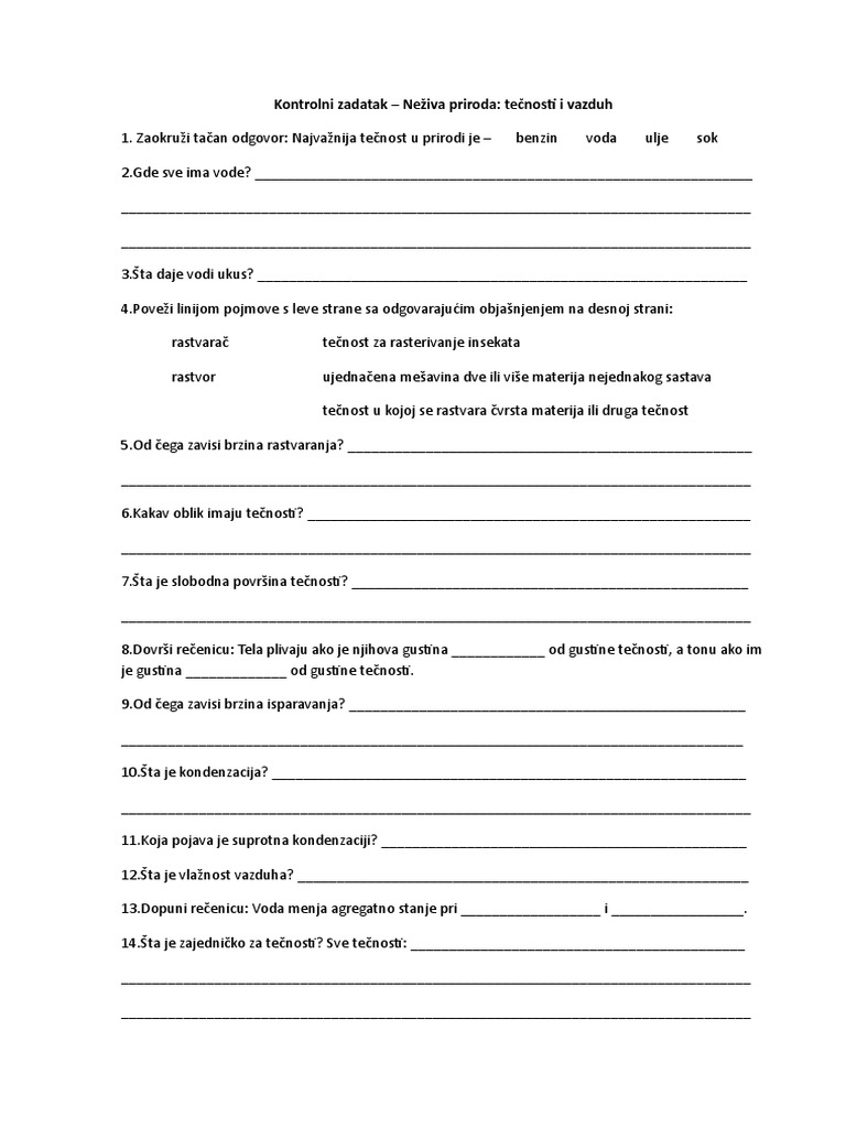 Pid3 Kontrolni Zadatak III 4 Neziva Priroda Tecnosti i Vazduh