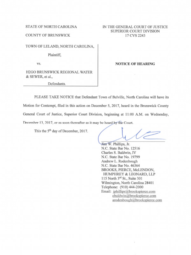 Motion For Contempt Notice of Hearing | PDF