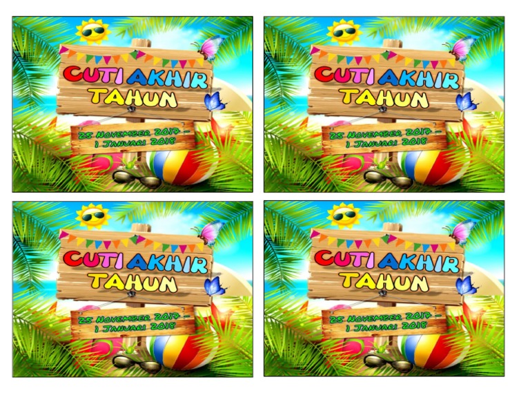 Cuti Akhir Tahun | PDF