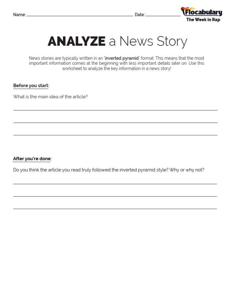 ANALYZE A News Story: Before You Start | PDF | Social Science | General ...