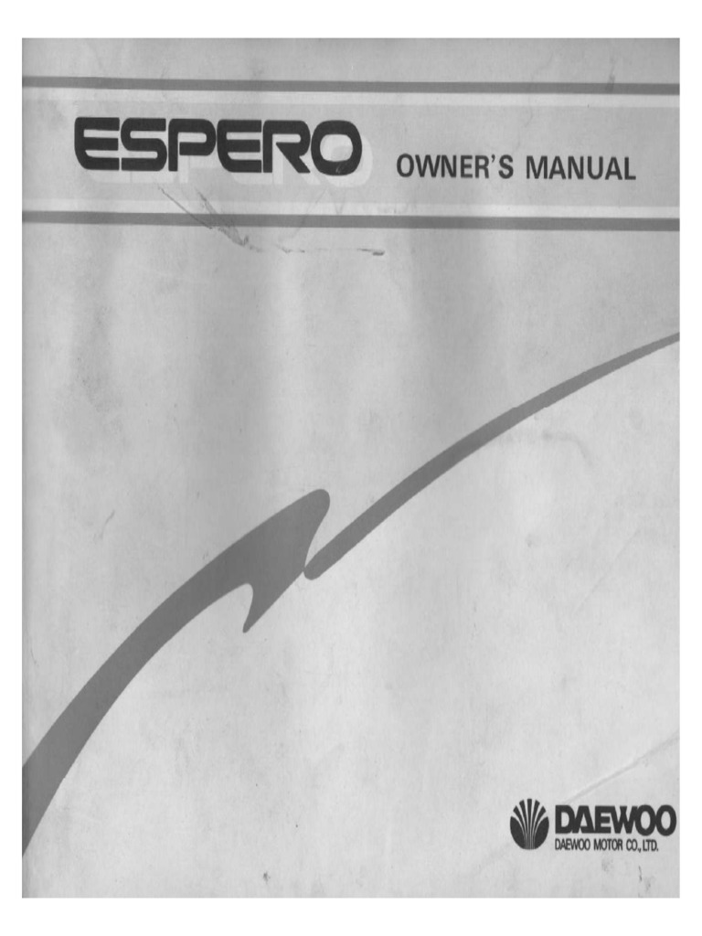 Manual Daewoo Espero PDF | PDF