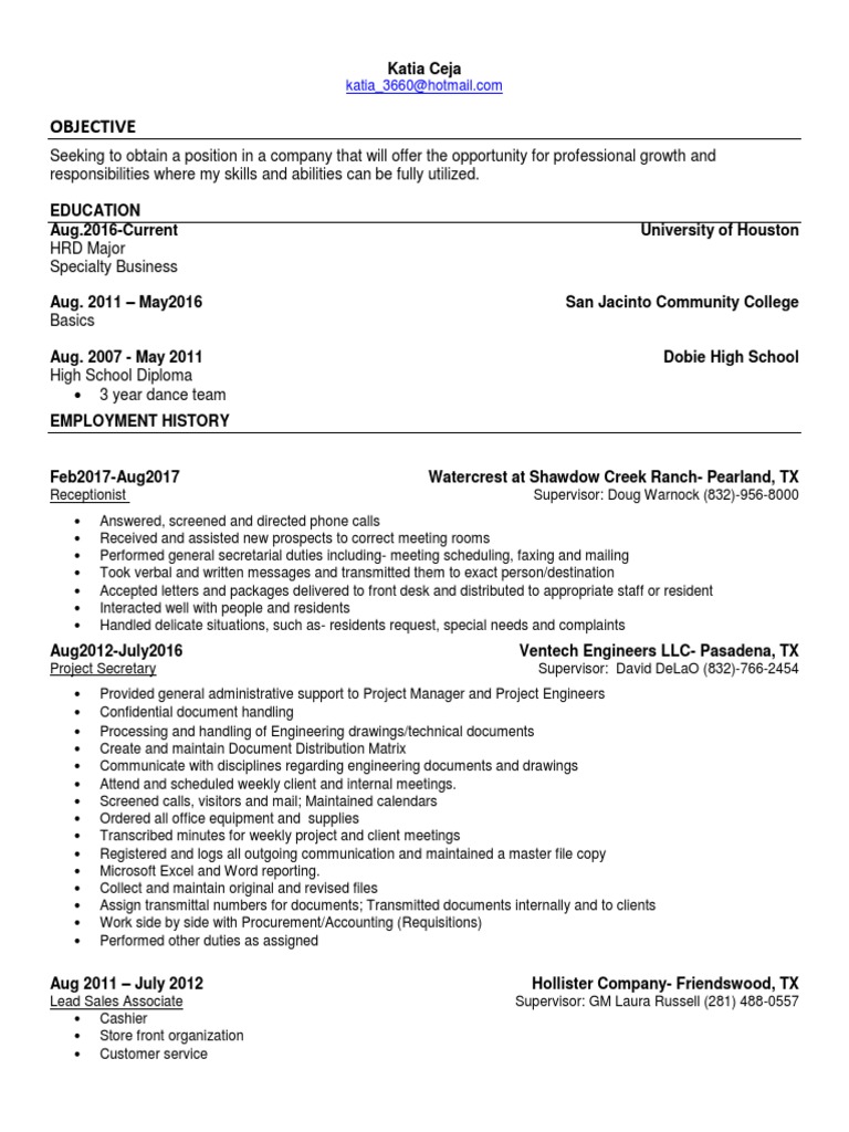 Katia Ceja Resume 5-30-17 | PDF | Computing | Communication