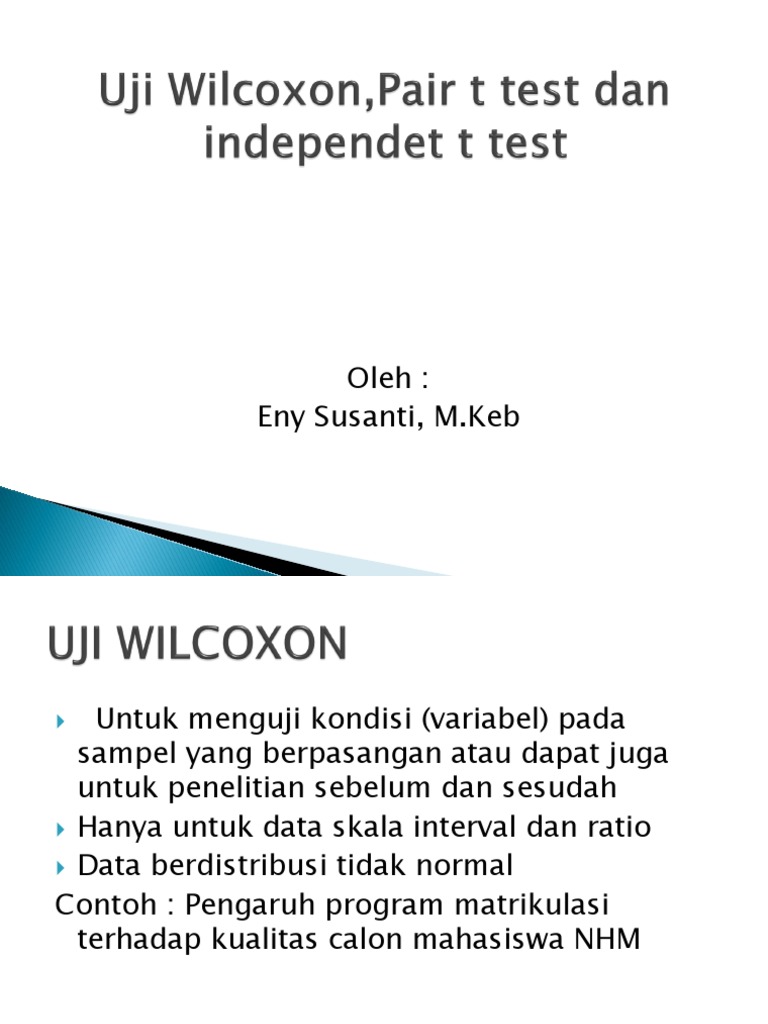 Uji Wilcoxon | PDF