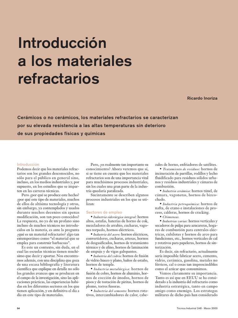 Refractario PDF | PDF | Refractario | Aluminio